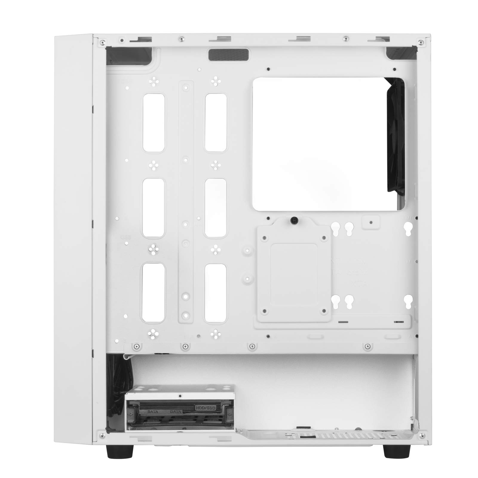 SilverStone Technology FARA R1, White, Solid Side Panel, Mid-Tower ATX Case with Micro-ATX and Mini-ITX Support, SST-FAR1W