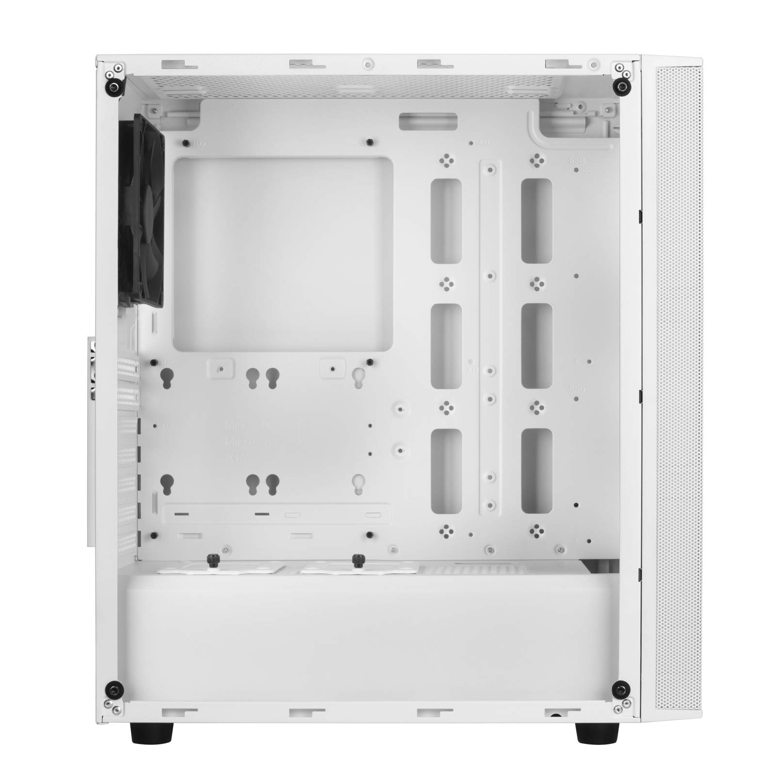 SilverStone Technology FARA R1, White, Solid Side Panel, Mid-Tower ATX Case with Micro-ATX and Mini-ITX Support, SST-FAR1W