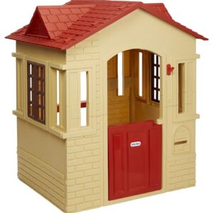 Little Tikes Cape Cottage Playhouse with Working Door, Windows, and Shutters - Tan, Toddlers Ages 2+ Years