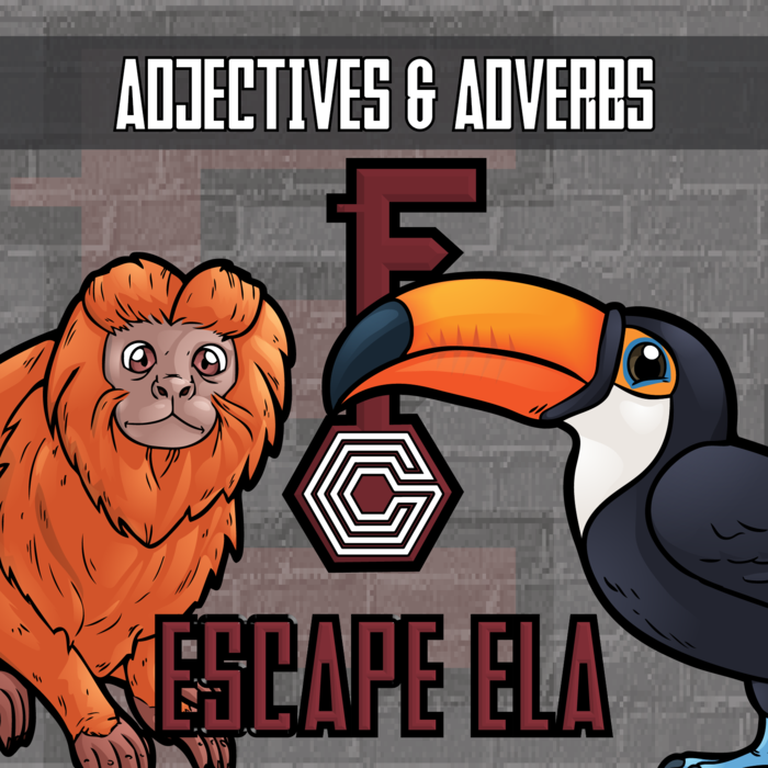 Escape ELA - Adjectives & Adverbs (Rainforest Theme) - Escape the Room Activity