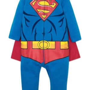 Warner Bros.DC Comics Justice League Baby Boys Costume Cape Coverall 3-6 Months