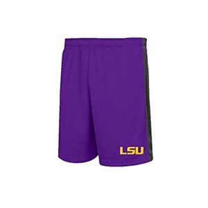 profile varsity men's big & tall athletic shorts, purple/charcoal, 3x