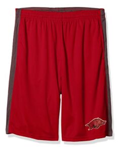 profile varsity men's big & tall athletic shorts, card red/charcoal, 2x