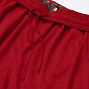 Profile Varsity Men's Big & Tall Athletic Shorts, Card Red/Charcoal, 2X