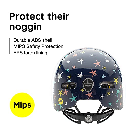 Nutcase, Little Nutty, Kids Bike Helmet with MIPS Protection System and Removable Visor, Stars are Born Gloss MIPS, Toddler