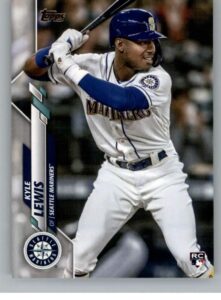 2020 topps baseball #64 kyle lewis rc rookie card seattle mariners official mlb baseball trading card in raw (nm or better) condition