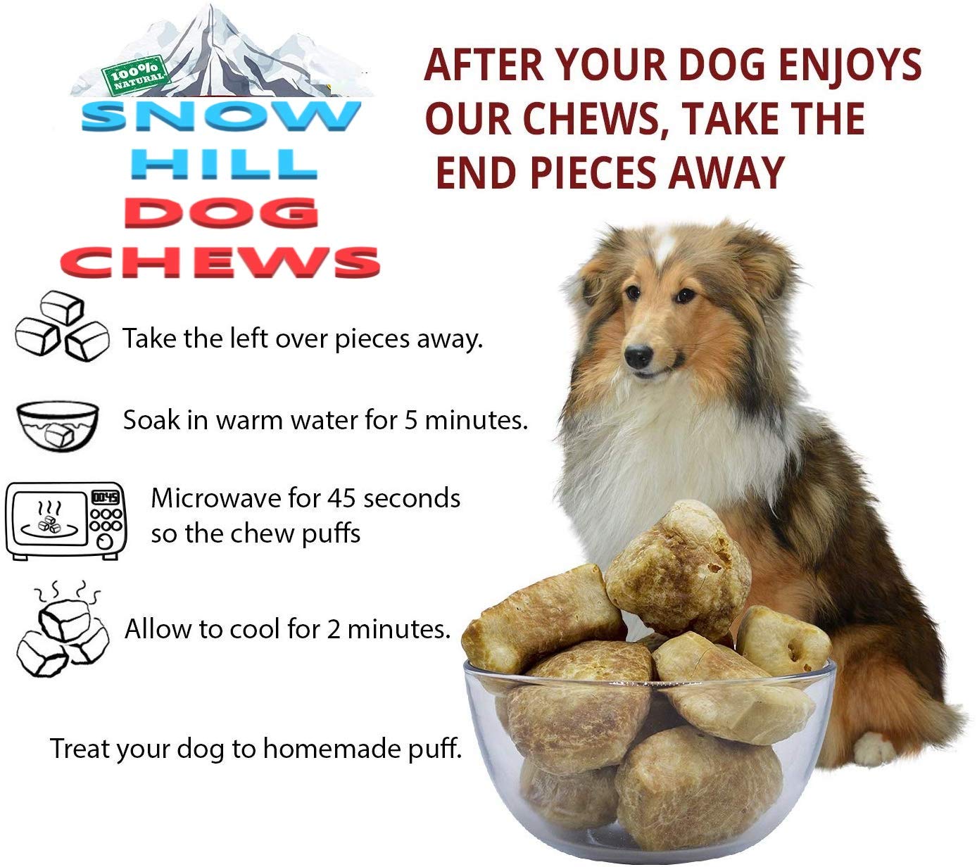 Snow Hill Himalayan Yak Cheese Dog Chews Double Extra Monster 11-13 Oz Grade A Quality, Natural Healthy & Safe for Dogs - Yaky Cheese Bone Golden Treats Keeps Dogs Busy & Enjoying