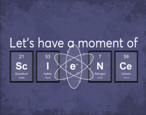 let's have a moment of science periodic table of elements wall print - chemistry art - chem laboratory sign - student binder cover sheet - teacher classroom bulletin board poster - printable image