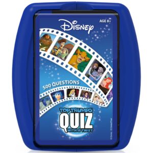 top trumps disney classic quiz game, 500 questions to test your knowledge and memory on frozen, bambi, encanto and ralph breaks the internet, educational gift for ages 6 plus