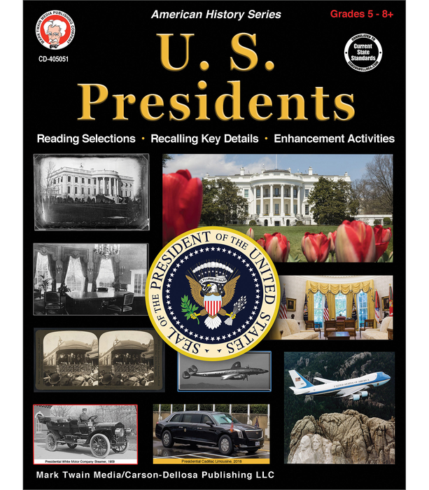 Mark Twain | U.S. Presidents Workbook | Grades 5–12, Printable