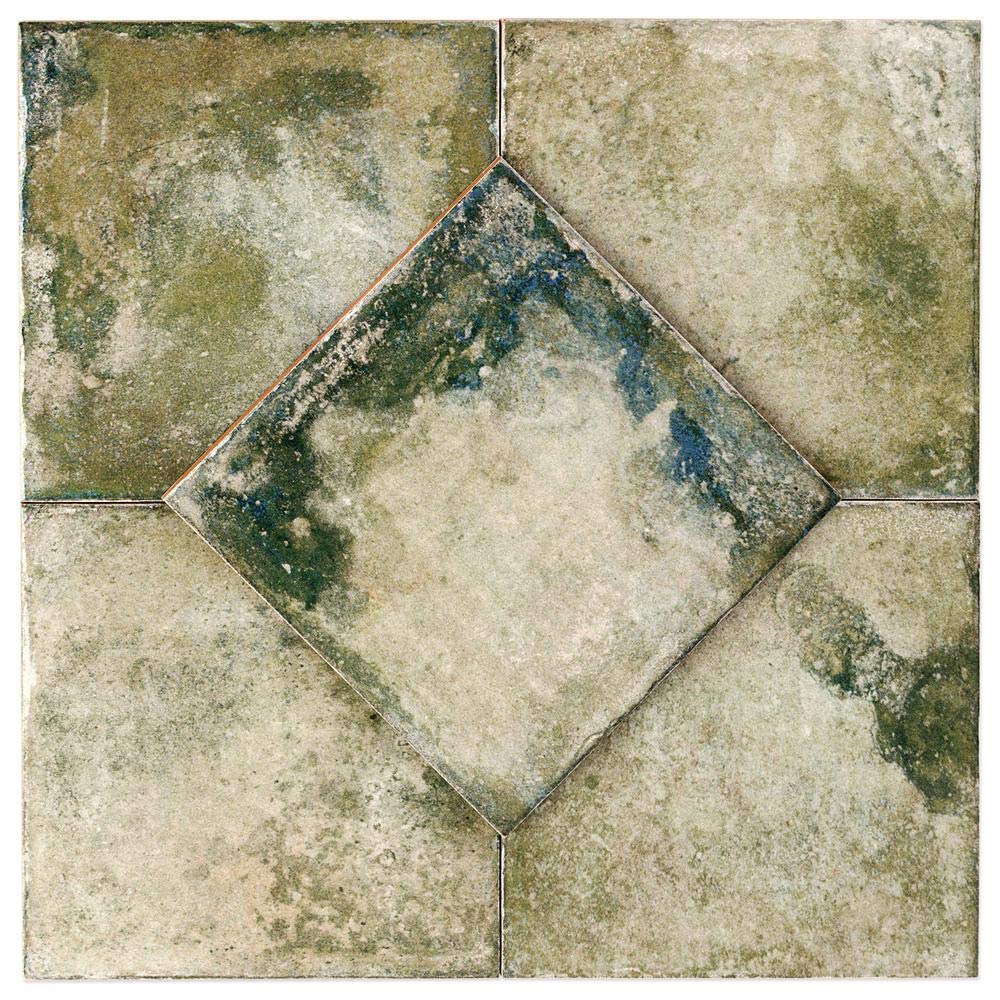 Angela Harris Green Polished Ceramic Wall Tile Sample