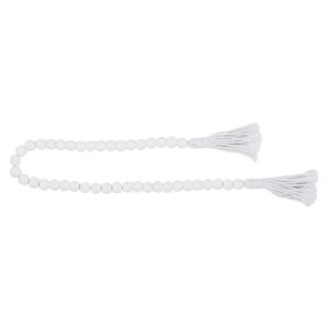 stephan baby wood bead nursery garland, white