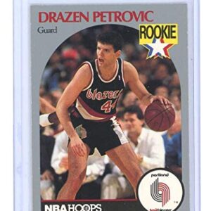 1990-91 hoops #248 DRAZEN PETROVIC portland trailblazers rookie card- Near Mint Condition Ships in New Holder