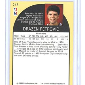 1990-91 hoops #248 DRAZEN PETROVIC portland trailblazers rookie card- Near Mint Condition Ships in New Holder