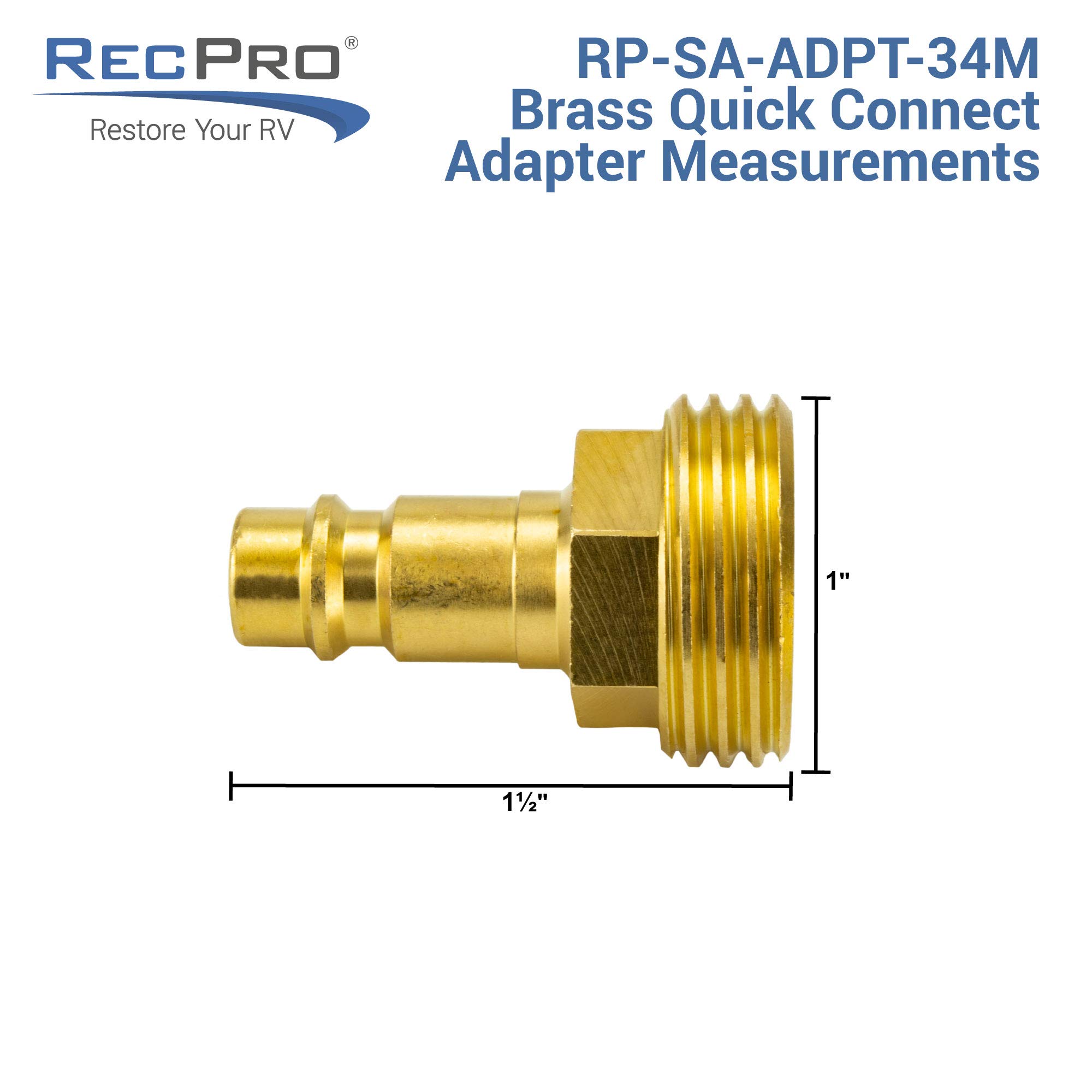 RecPro RV Exterior Spray Port Hook-Up Connector | Optional Hose with Sprayer or Quick Connector | RV Exterior Shower Port (Black, Quick Connector)