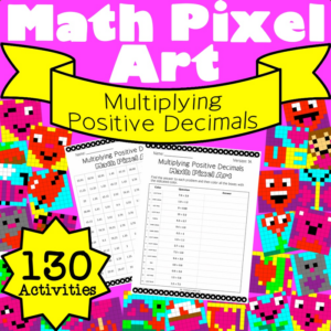 valentine’s day: multiplying decimals pixel art mystery pictures