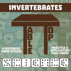 tabletop science -- invertebrates -- game-based small group practice