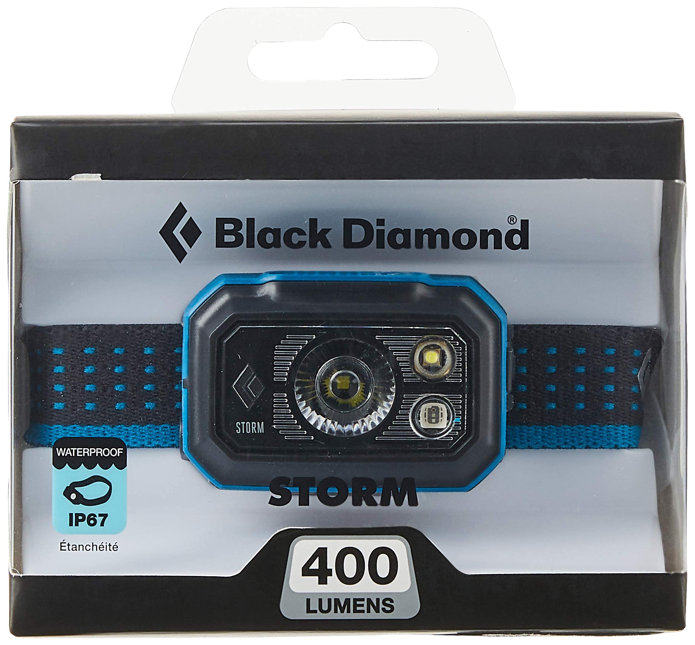 Black Diamond Storm 400 Waterproof Headlamp, Black, Battery Powered