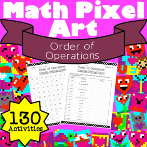 valentine’s day: order of operations pixel art mystery pictures