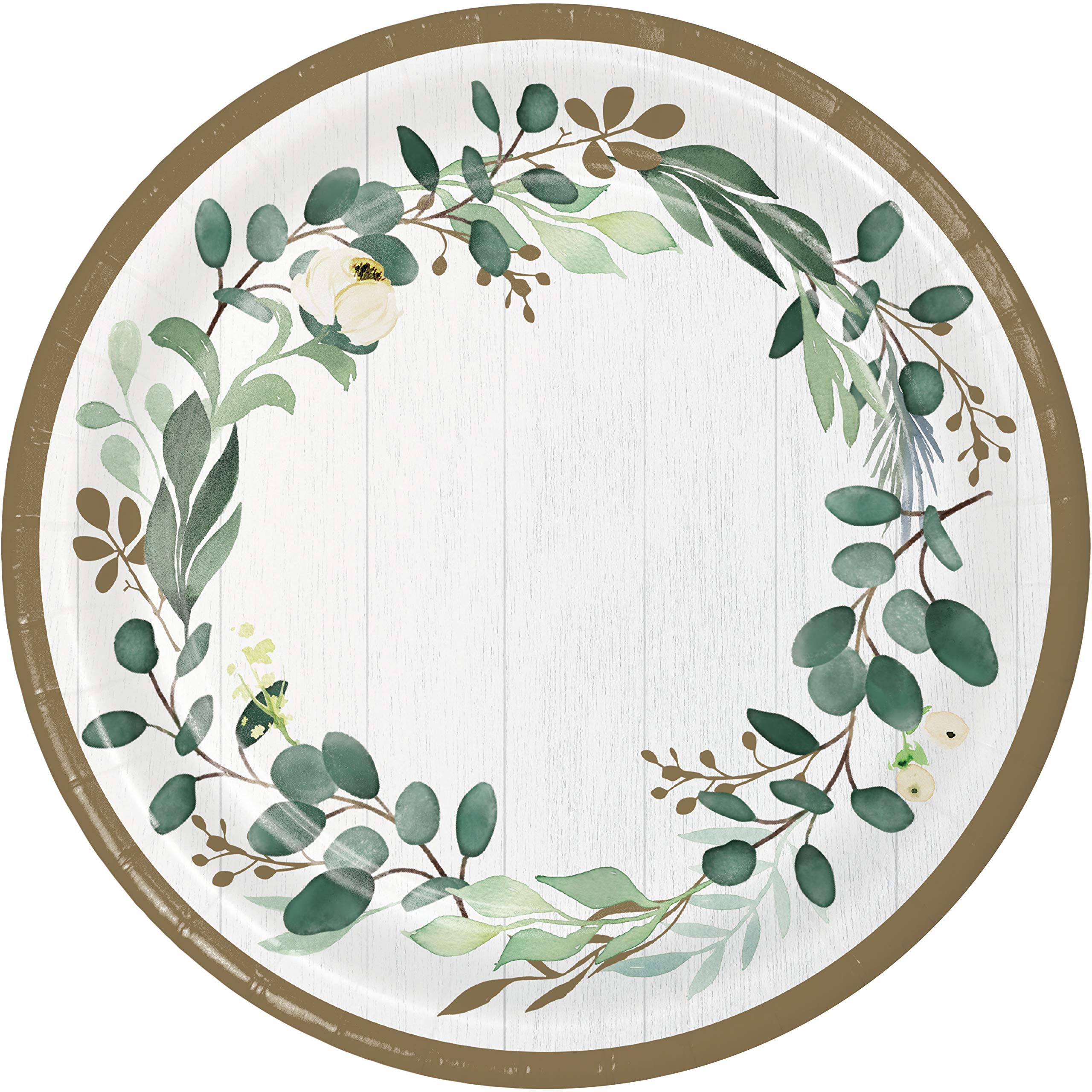 Creative Converting Eucalyptus Paper Plates, 9", Multi-color