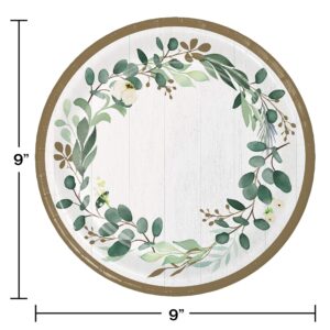 Creative Converting Eucalyptus Paper Plates, 9", Multi-color