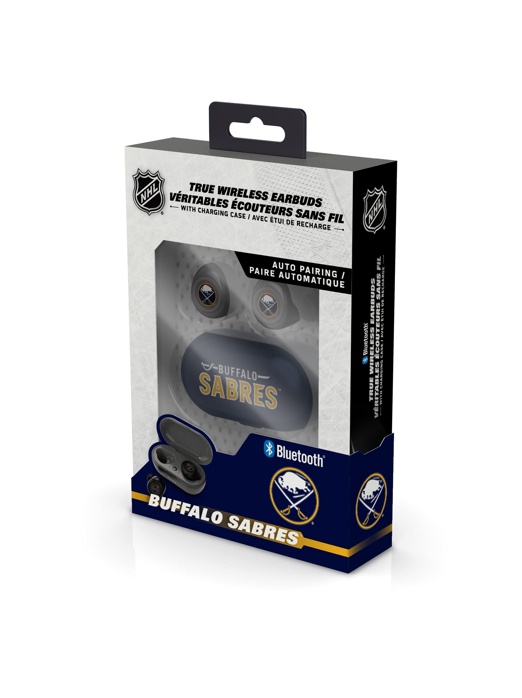 NHL Buffalo Sabres True Wireless Earbuds, Team Color