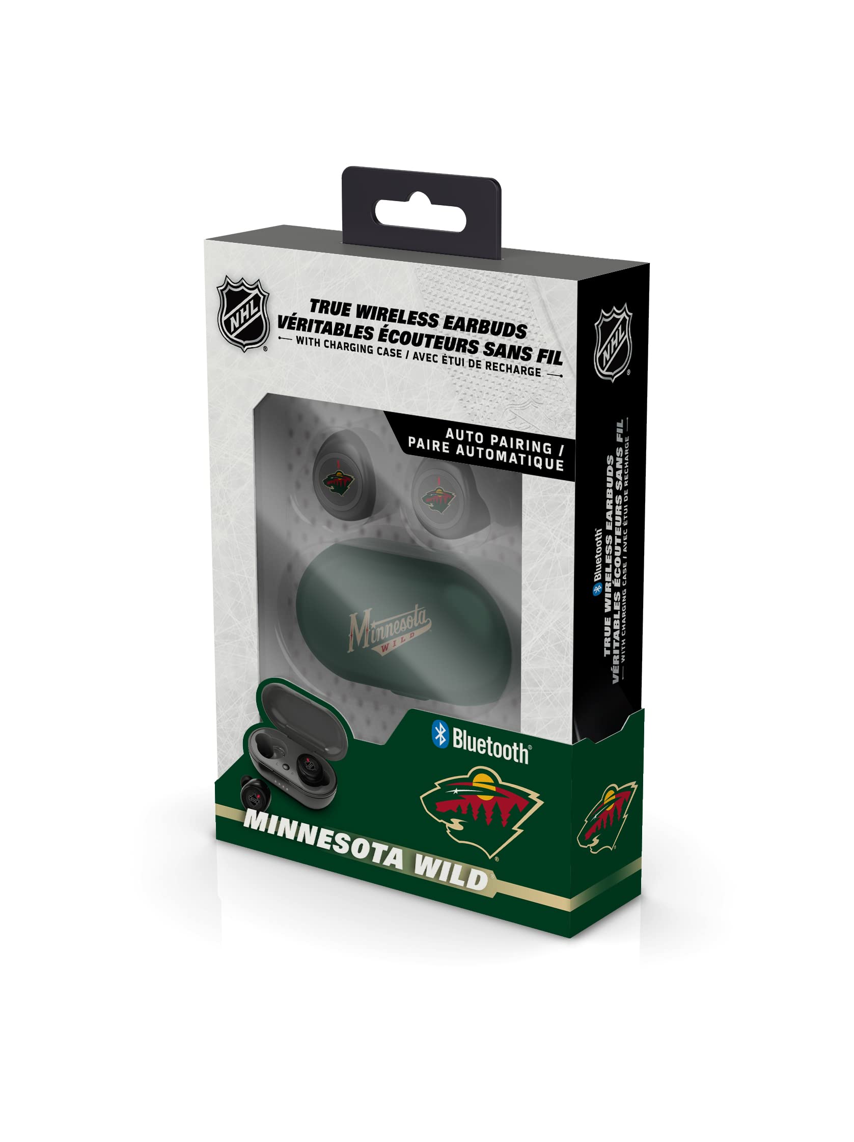 NHL Minnesota Wild True Wireless Earbuds, Team Color