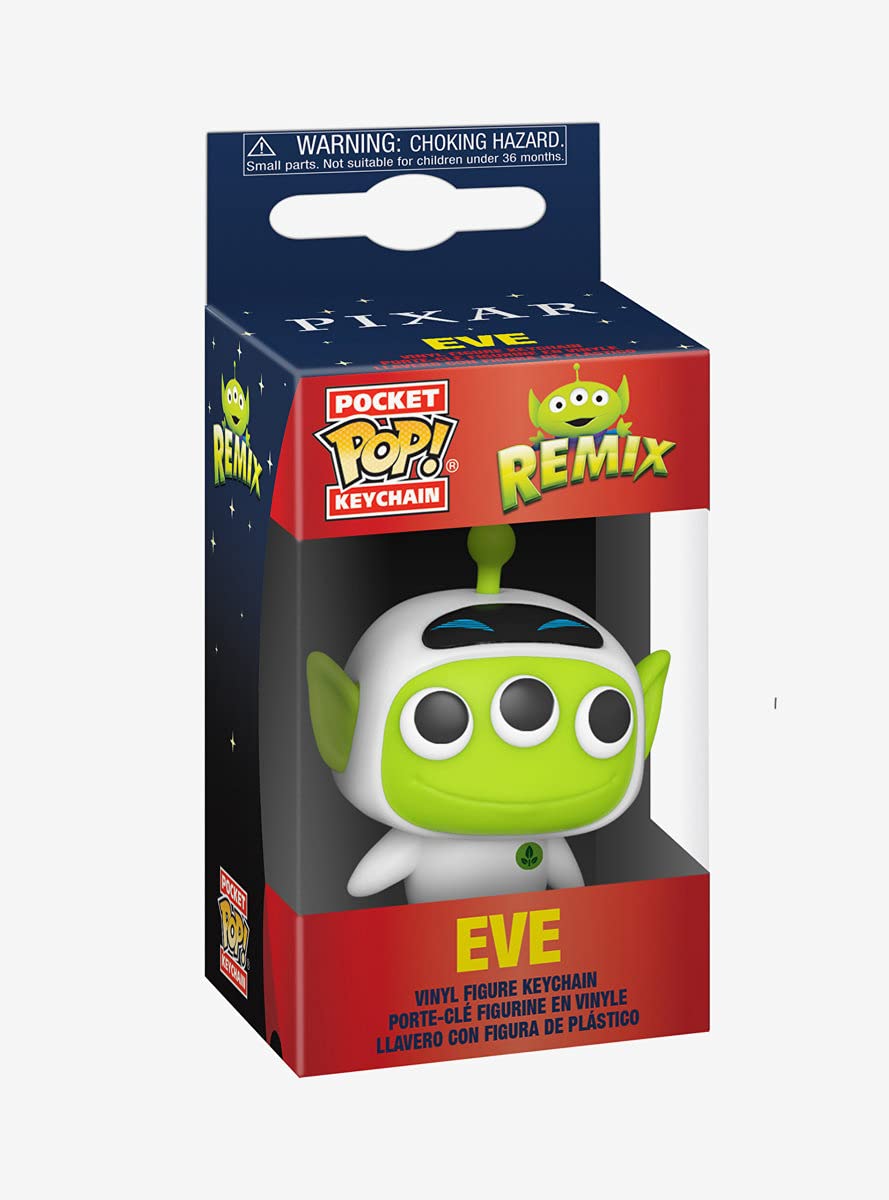 Funko Pop! Keychain: Pixar Alien Remix - Eve, Multicolour, 2 inches