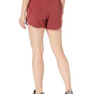 Amazon Essentials Women's Standard-Fit Ruched Waistband Woven Running Short (Previously Core 10), Ruby Red, Medium