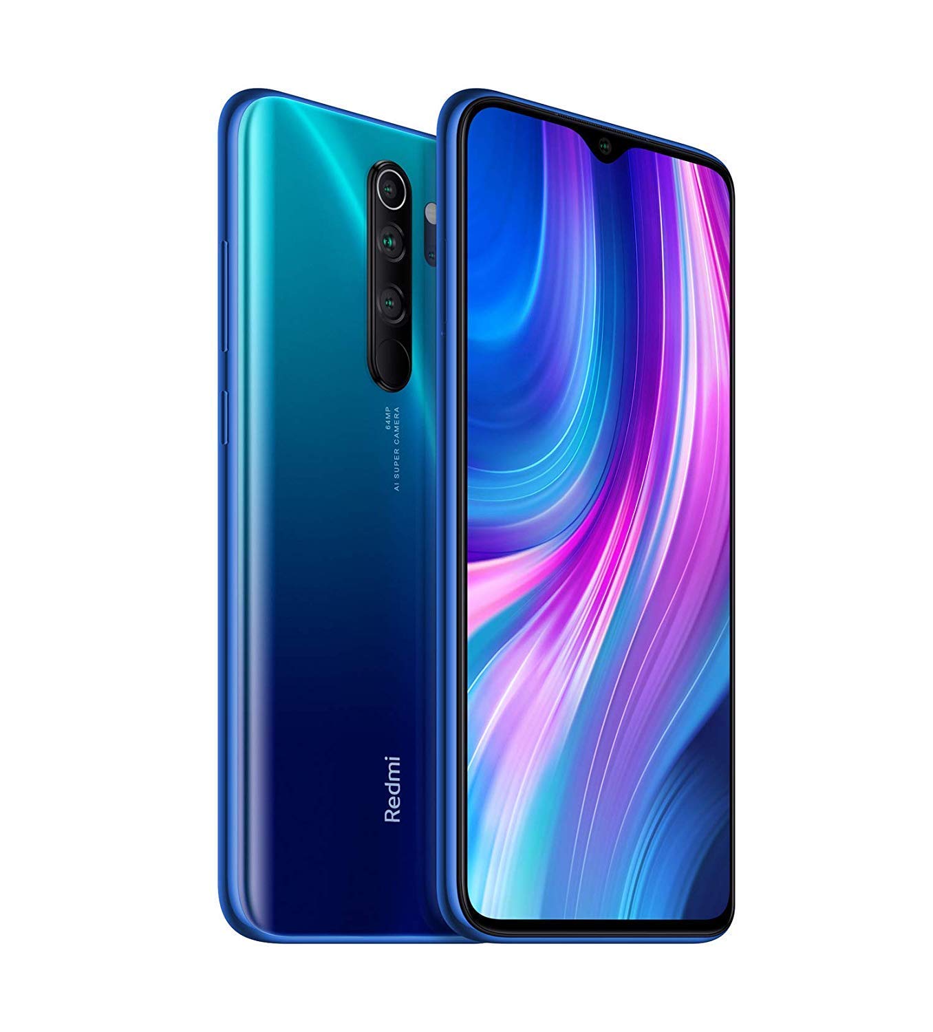 Xiaomi Redmi Note 8 Pro (128GB, 6GB) 6.53", Quad Camera, Helio G90T Gaming Processor, Dual SIM GSM Unlocked - US & Global 4G LTE International Version (Ocean Blue, 128GB + 64GB SD + Case Bundle)