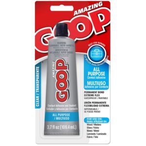 Amazing Goop All Purpose Glue 3.7oz (Clear) - Pixiss Bundle with 10 Snip Tip Applicators and 5 Spreader Tools - Industrial Strength Contact Adhesive Dries Clear - Waterproof Silicone Sealant