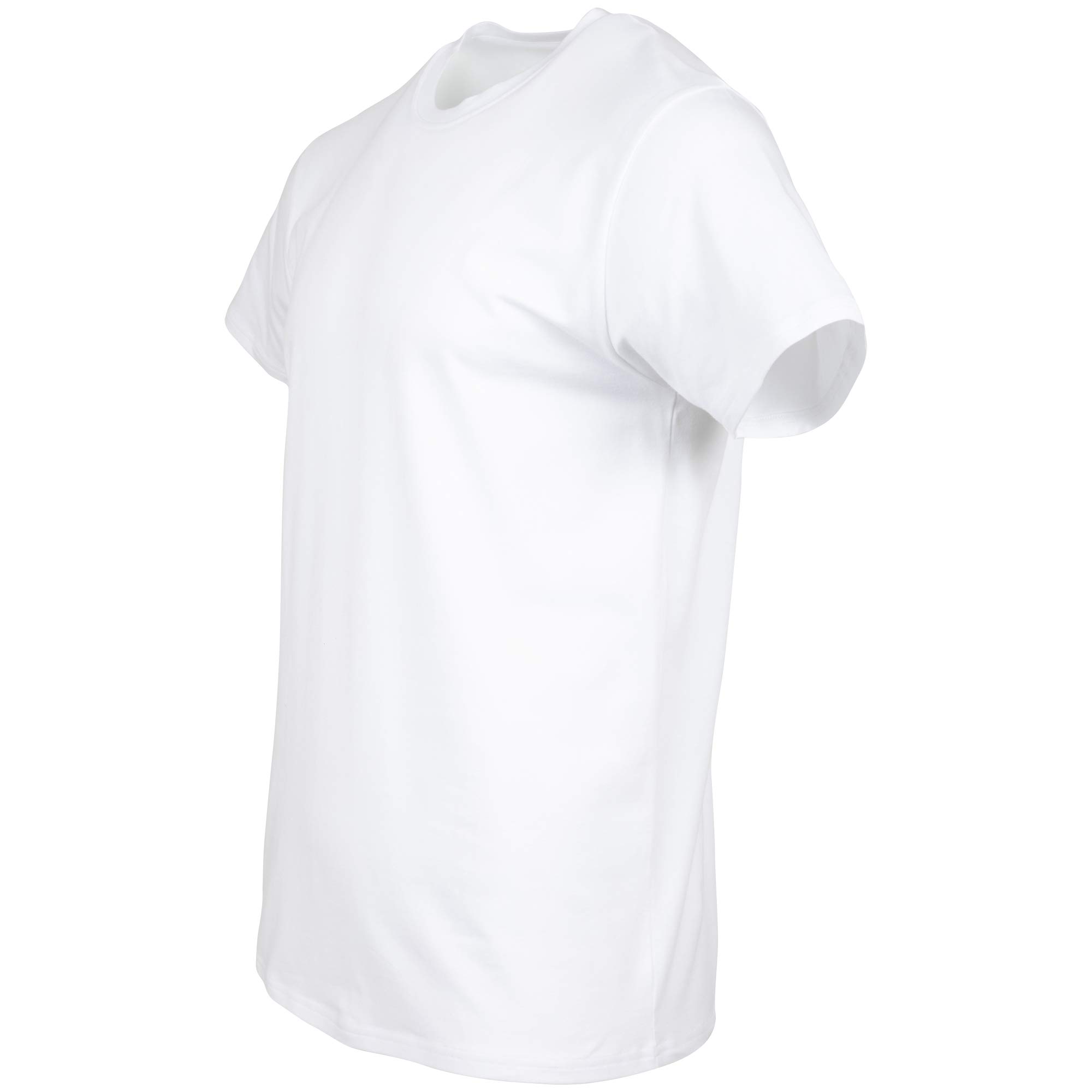 Gildan Men's Cotton Stretch T-Shirts, Multipack, Artic White (Crew 3-Pack), Large