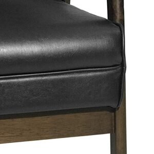 Christopher Knight Home Judy Accent Chair, Matte Black, Walnut