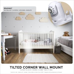 Corner Mount Infant Optics DXR-8 & Pro Adhesive Wall Shelf, Optimal Viewing, Full Pan & Tilt, Easy Installation, No Mess, No Screws by Brainwavz