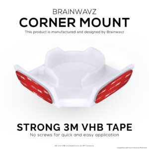 Corner Mount Infant Optics DXR-8 & Pro Adhesive Wall Shelf, Optimal Viewing, Full Pan & Tilt, Easy Installation, No Mess, No Screws by Brainwavz