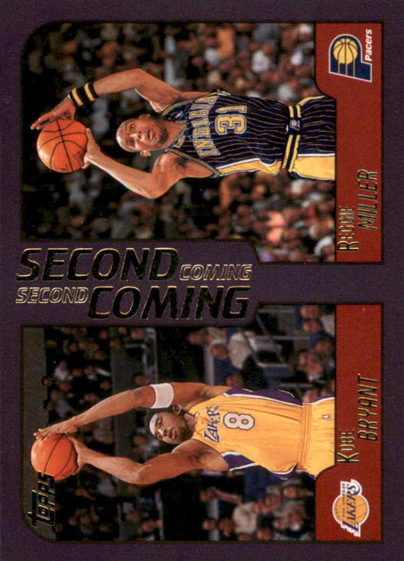 2000-01 Topps #292 Kobe Bryant/Reggie Miller Los Angeles Lakers/Indiana Pacers NBA Basketball Trading Card