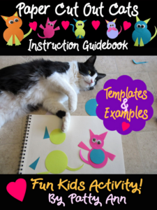 paper kitty cat cut-outs instruction activity guidebook: includes all cut-out templates & fun examples! great for children's parties!