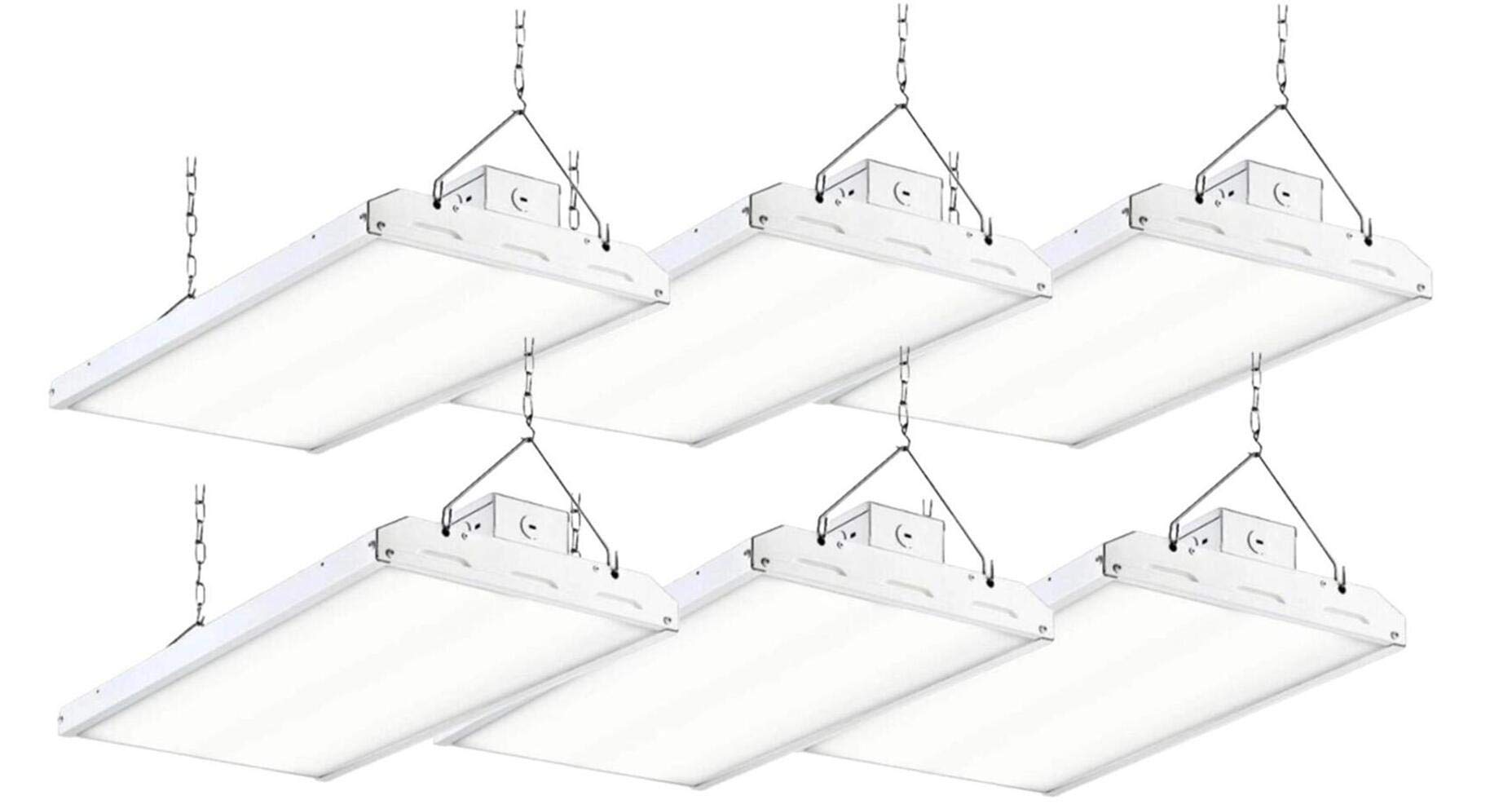 Light in Depot 2ft 110w Commercial LED Linear Bay Light 5000K (250w /400w MH Equal) Shop Light, AC 120-277v, Warehouse Aisle Area Light, Garage, 0-10V Dimming, UL/DLC Complied (110w, 6 Pack)