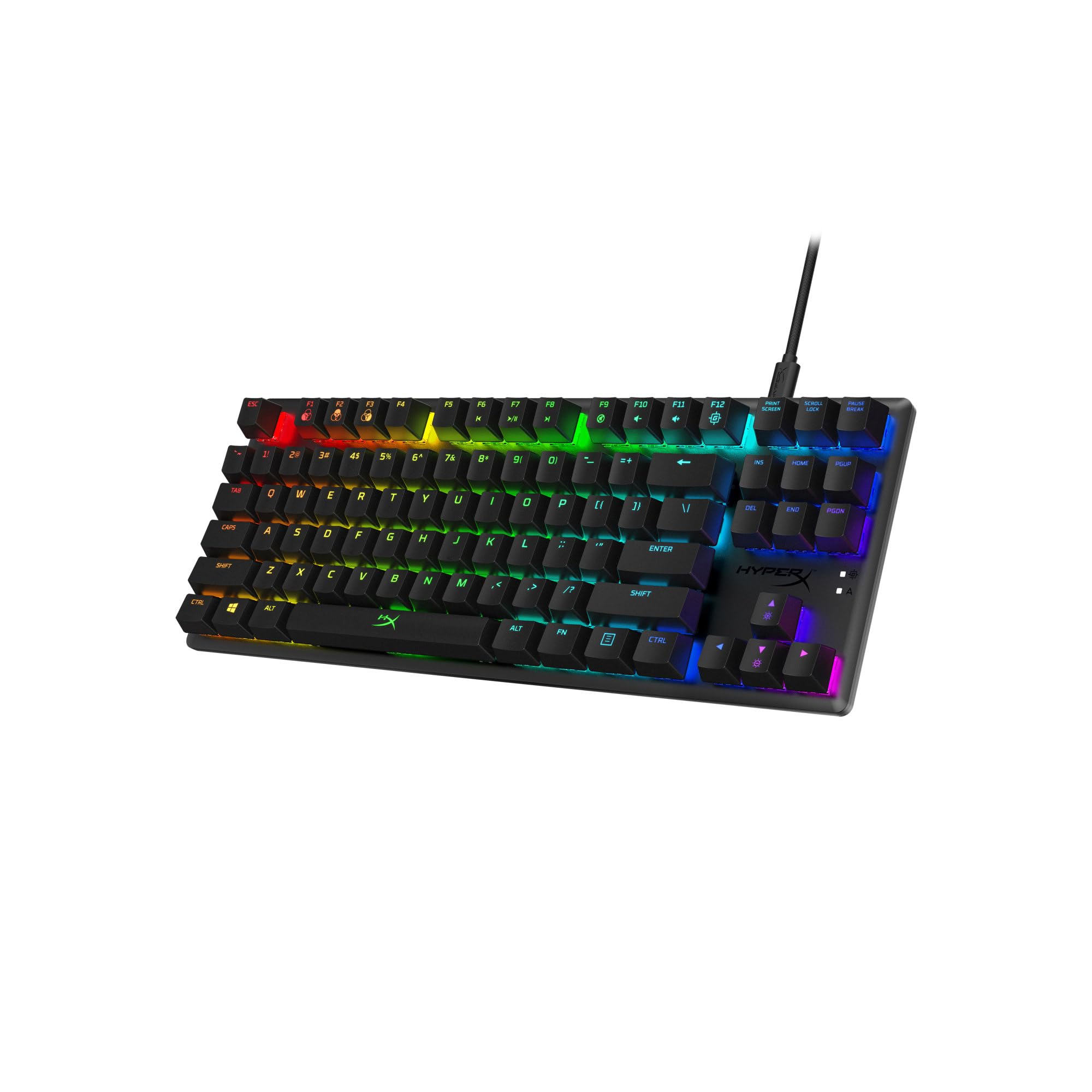 HyperX Alloy Origins Core - Tenkeyless Mechanical Gaming Keyboard, Software Controlled Light & Macro Customization, Compact Form Factor, RGB LED Backlit, Tactile HyperX Aqua Switch,Black