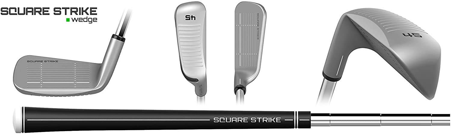 Square Strike Wedge, Black -Right Hand Pitching & Chipping Wedge for Men & Women -Legal for Tournament Play -Engineered by Hot List Winning Designer -Cut Strokes from Your Golf Game Fast