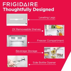 Frigidaire EFR376-MOONBM Retro Bar Fridge Refrigerator with Side Bottle Opener, 3.2 cu. Ft, Moonbeam