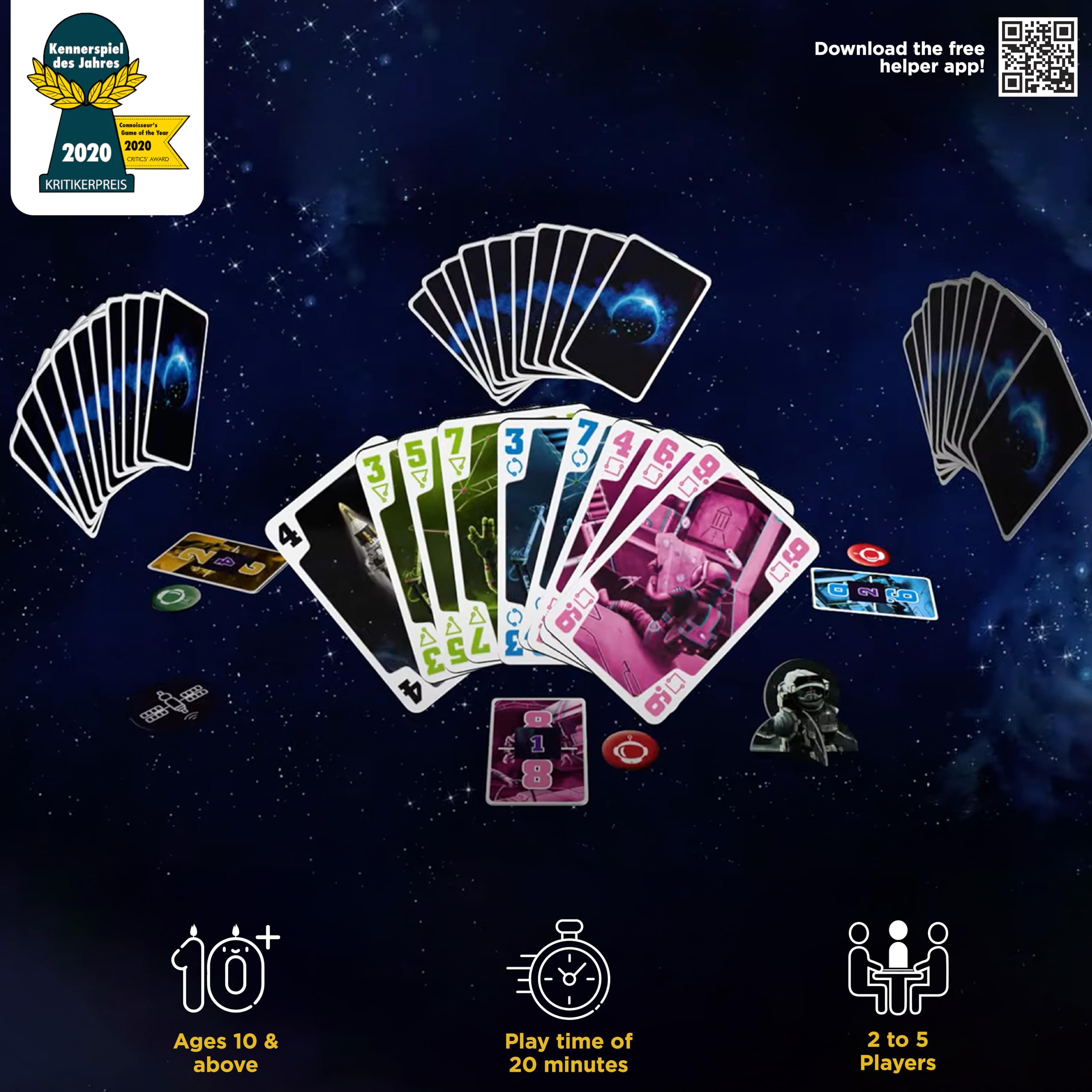 THAMES & KOSMOS The Crew - Quest for Planet Nine | Card Game | Kennerspiel des Jahres Winner | Cooperative | 3-5 Players | Ages 10+ | Trick-Taking | 50 Levels of Difficulty | Endless Replay