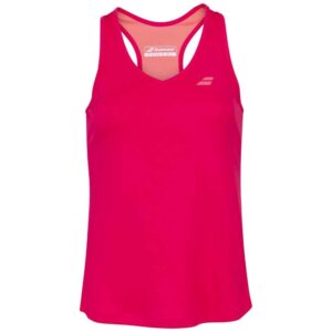 babolat women's play cap sleeve tennis tank top, red rose (us size x-large)