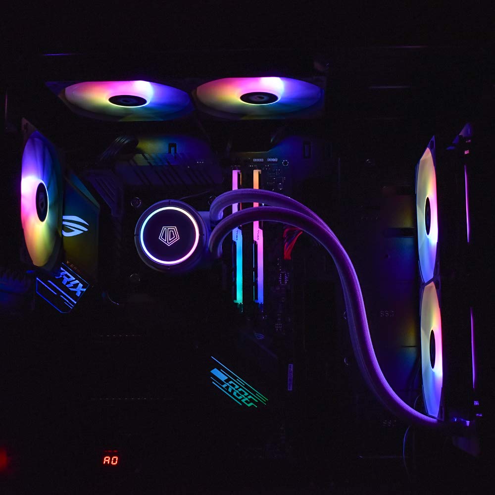 ID-COOLING ZOOMFLOW 240X Snow CPU Water Cooler 5V ARGB AIO Cooler 240mm CPU Liquid Cooler 2X120mm RGB Fan, Intel 1700/1200/115X/20XX, AMD AM4/AM5