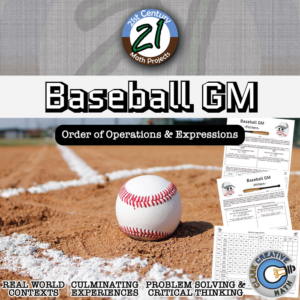 baseball gm -- order of operations and expressions - 21st century math project