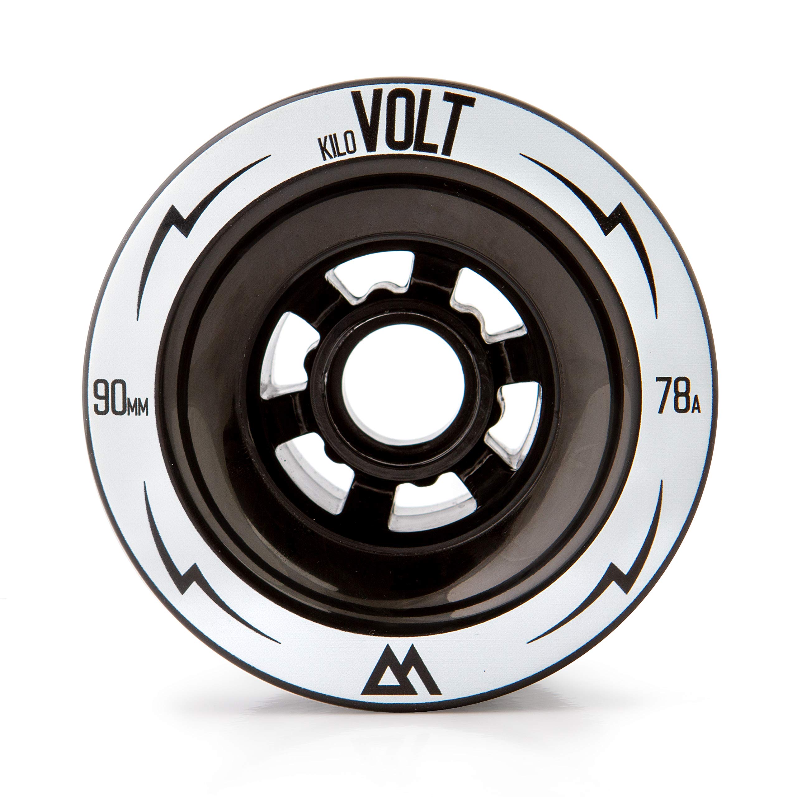 kiloVolt 90 mm Longboard Wheels | Large High-Quality Wheels | Designed for Speed | DIY Electric Skateboard Compatible | Set of 4