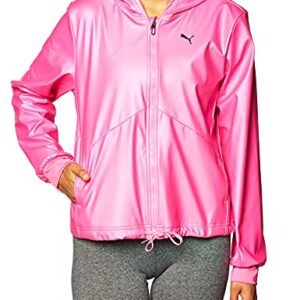 PUMA Women's Train Warm Up Shimmer Jacket, Luminous Pink, L