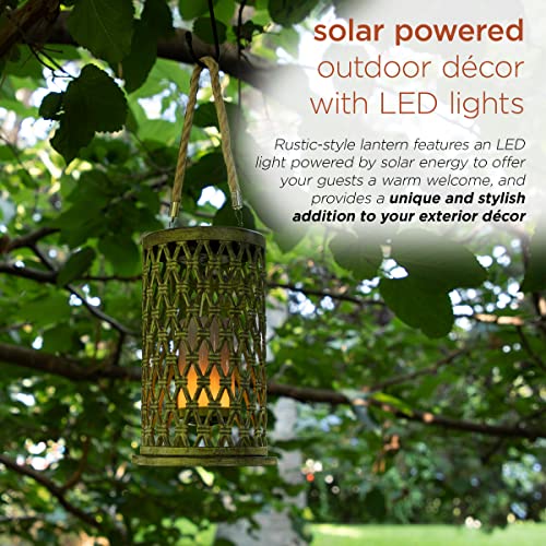 Alpine Corporation QLP1350SLR-HH-TM Alpine Metal Solar Lantern, Gray