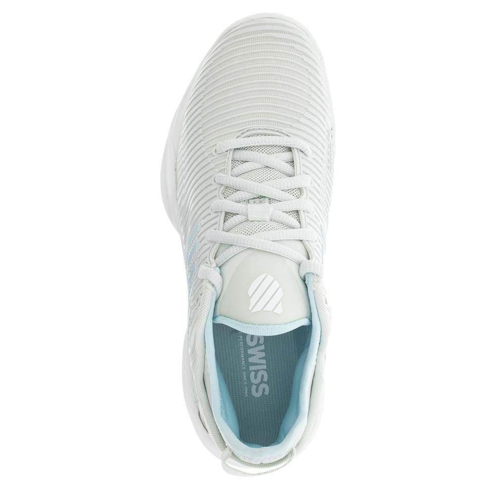 K-Swiss Women's Hypercourt Supreme Tennis Shoe, Barely Blue/White/Blue Glow, 6.5 M