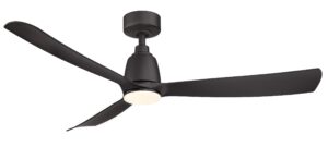 fanimation kute 52 inch indoor/outdoor ceiling fan with black blades